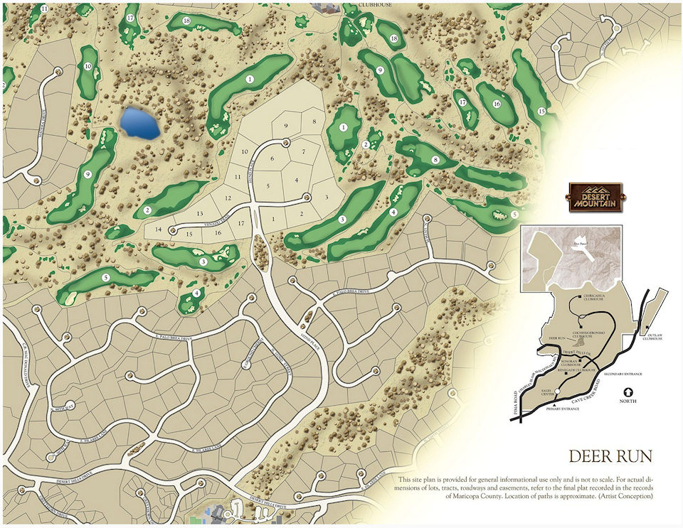 Deer Run Map — Desert Mountain Homes