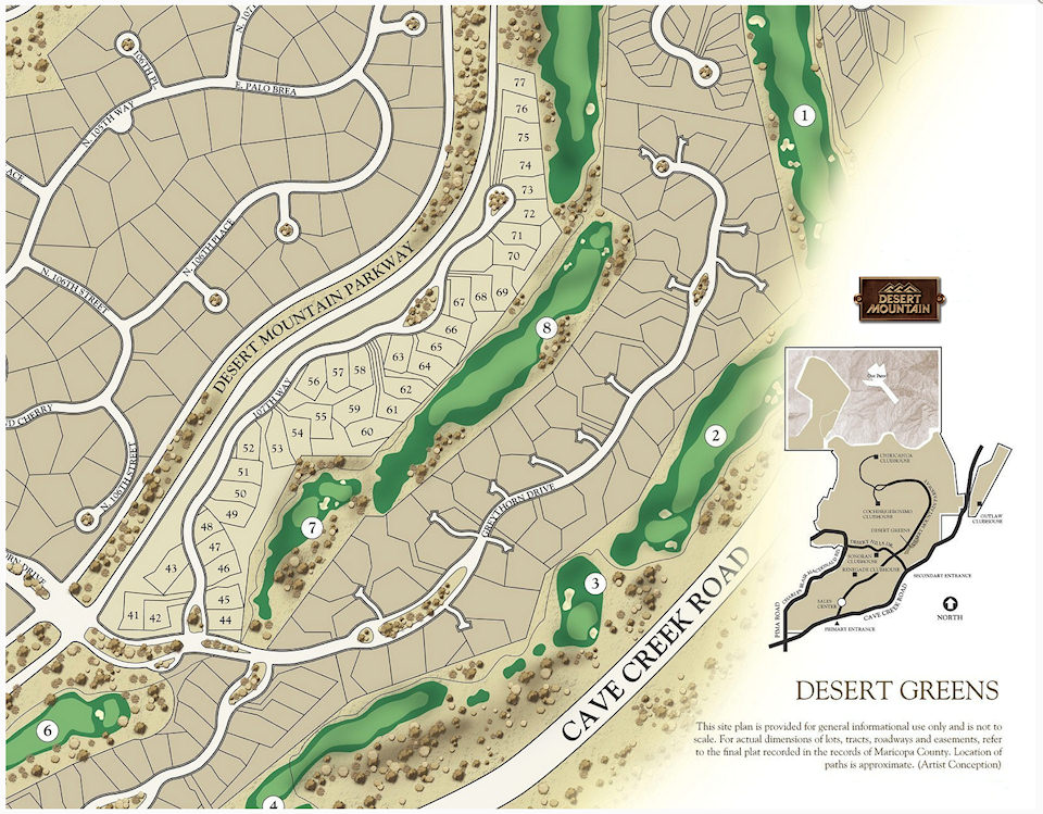 Desert Greens Map — Desert Mountain Homes