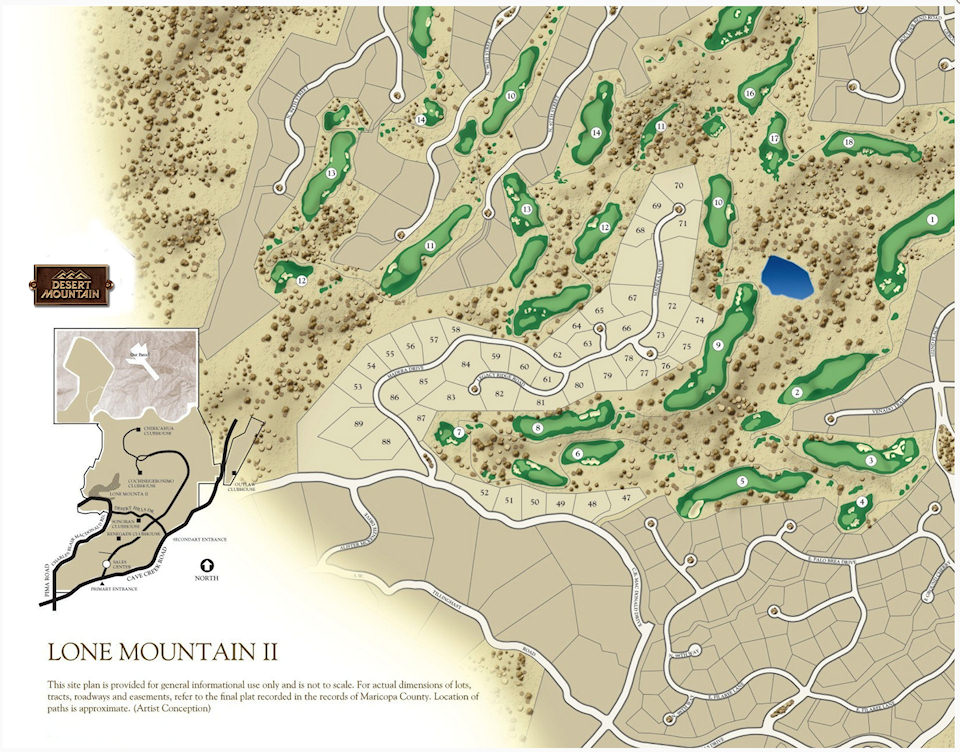 Lone Mountain Map — Desert Mountain Homes